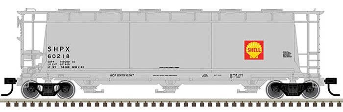 Atlas - ACF 3-Bay Cylindrical Hopper - Ready to Run - Shell SHPX #60183 ...