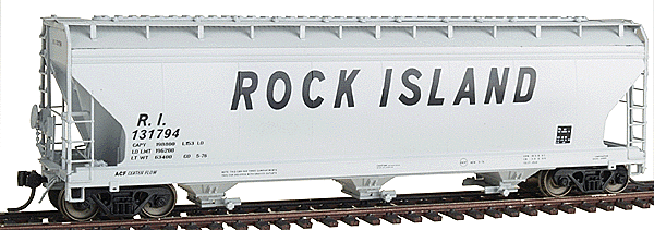 Intermount - ACF 4650 Cubic Foot 3-Bay Covered Hopper - Ready to Run ...
