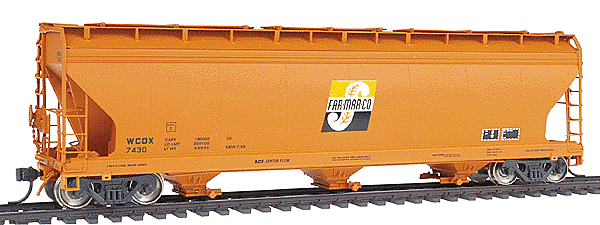 Intermount - ACF 4650 Cubic Foot 3-Bay Covered Hopper - Ready to Run ...