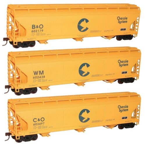 Accurail - ACF 47' 3-Bay Center-Flow Covered Hopper 3-Pack - Kit ...