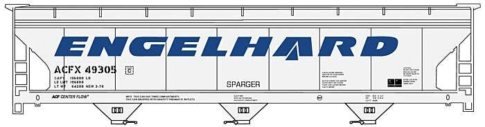 Accurail - ACF 47' 3-Bay Center-Flow Covered Hopper - Kit - Engelhard ...