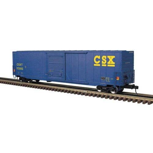 Atlas O - ACF 60' Single-Door Auto Parts Boxcar - 2-Rail - Ready to Run - Premier - CSX (blue ...