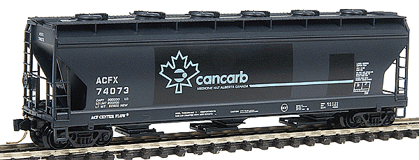 MicroTrain - ACF Center Flow Covered Hopper w/Round Hatches - Cancarb ...