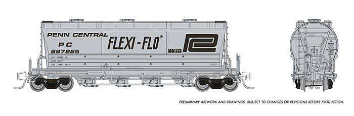 Rapido - ACF PD3500 Flexi Flo Covered Hopper 6-Pack - Ready to Run ...