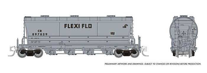Rapido - ACF PD3500 Flexi Flo Covered Hopper 6-Pack - Ready to Run ...