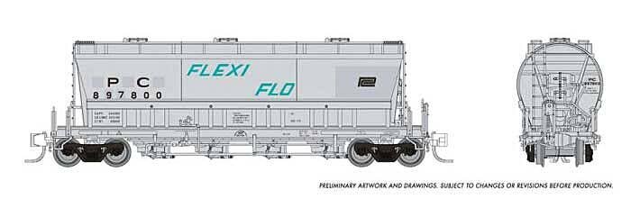 Rapido - ACF PD3500 Flexi Flo Covered Hopper - Ready to Run - Penn ...
