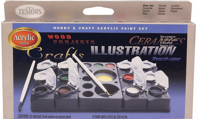 Testor - Acrylic Paint Pod Sets - 12 Hobby & Craft Colors, 1 Paint Pod ...