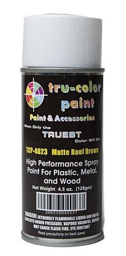 Tru-Color - Aerosol Spray Paint 4.5oz 135ml Can - Matte Roof Brown ...