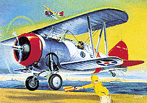 Revell - Aircraft - US Navy Grumman F3-F-3 Bi-Plane (1930s) - 626-855835