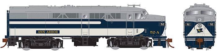 Rapido - Alco-MLW FA-2 Phase Ia - LokSound and DCC - Ann Arbor 53 (As-Delivered, blue, gray ...
