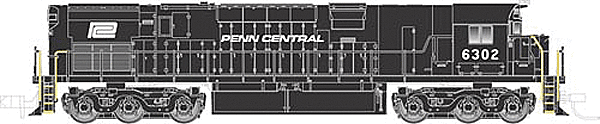 Atlas - Alco C628 Phase 2B - Standard DC - Master(R) - Penn Central #6302 (black, white) - 150-54069