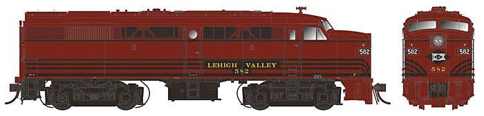 Rapido - Alco FA-2 w/LokSound & DCC - Lehigh Valley No Number (As-Delivered, Cornell Red, black ...