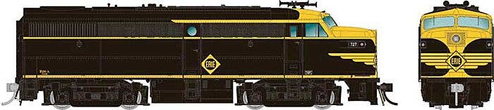 Rapido - Alco FA1 - LokSound and DCC - Erie 728 (black, yellow Wings ...