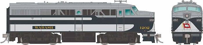 Rapido - Alco FA1 - Standard DC - Wabash #1204 (blue, gray, white ...