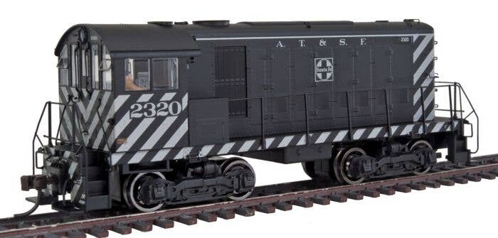 Atlas - Alco HH660 - Standard DC - Master Silver - Santa Fe #2320 (Zebra Stripe, black, silver ...