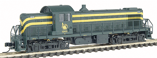 Atlas - Alco RS-1 - Standard DC - Central of New Jersey #1203 (green, yellow) w/Roller Bearing ...
