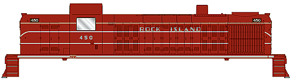 Walthers - Alco RS2 - Standard DC - Rock Island #454 (red, gray) **PROJECT CANCELLED ** - 929-50006