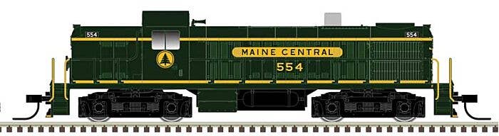 Atlas - Alco RS2 - Standard DC - Master(R) Silver - Maine Central 554 (Harvest Gold, green ...
