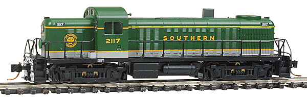 Walthers - Alco RS2 - Standard DC - PROTO N(TM) - Southern Railway #2117 (green, white, yellow ...