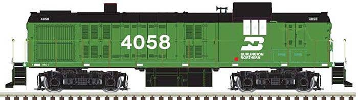 Atlas - Alco RS3 - LokSound and DCC - Classic Gold - Burlington Northern #4058 (Cascade Green ...
