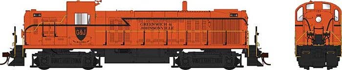 Bowser - Alco RS3 Phase 1 - Standard DC - Greenwich & Johnsonville #4116 (orange, black) - 6-25603