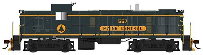 Bowser - Alco RS3 Phase 3 - Standard DC - Maine Central #557 (Simplified, green, harvest gold ...