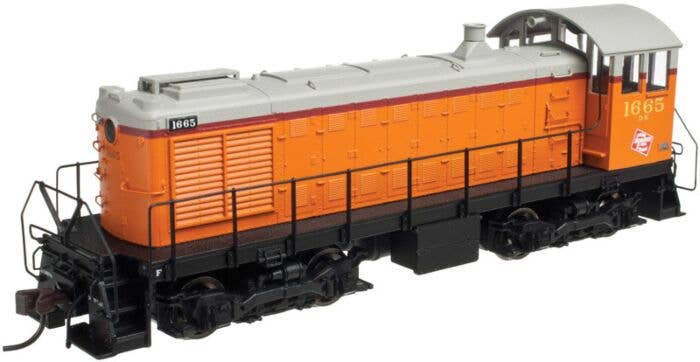 Atlas - Alco S2 - Standard DC - Master(R) Silver - Milwaukee Road #1665 (orange, gray, maroon ...