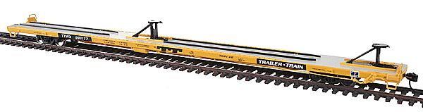 Walthers - All-Purpose 89' Flatcar w/ACF Hitches - Ready to Run - Gold Line(TM) - Trailer Train ...