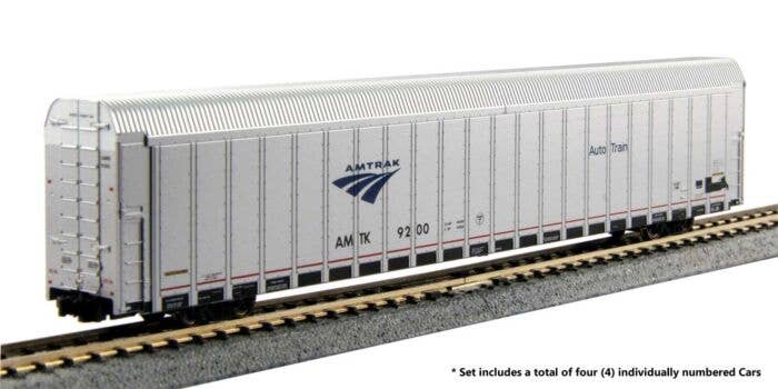 Kato - Aluminum Enclosed Auto Carrier 4-Pack - Ready to Run - Amtrak ...