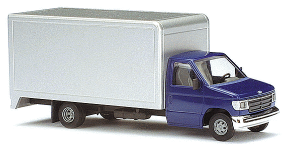 Busch - American Truck Ford E350 1-Ton Delivery Van - Blue Cab, Silver ...