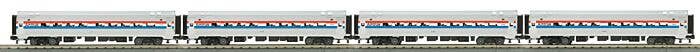 MTH - Amfleet Coach 4-Pack O-31 - 3-Rail - Ready To Run - Amtrak - 507 ...