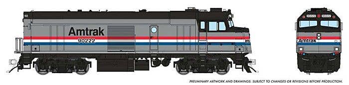 Rapido - Amtrak NPCU Cabbage Cab Car - Sound and DCC - Amtrak #90225 (Phase III, silver, red ...