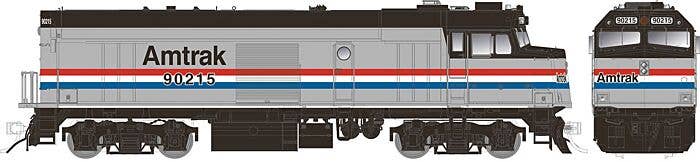 Rapido - Amtrak NPCU Cabbage Cab Car - Standard DC - Amtrak #90218 (Phase III, silver, red ...