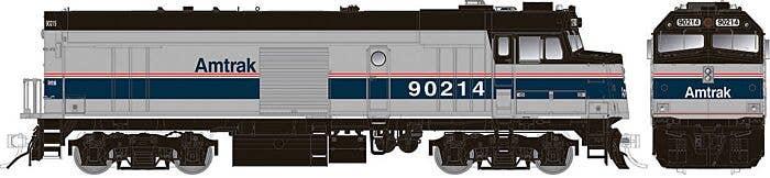 Rapido - Amtrak NPCU Cabbage Cab Car - Standard DC - Amtrak #90214 (Phase IV, silver, blue, red ...