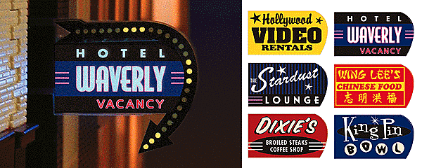 Micro Str - Animated Multi-Graphic Vertical Neon Sign Kit w/6 Overlays ...