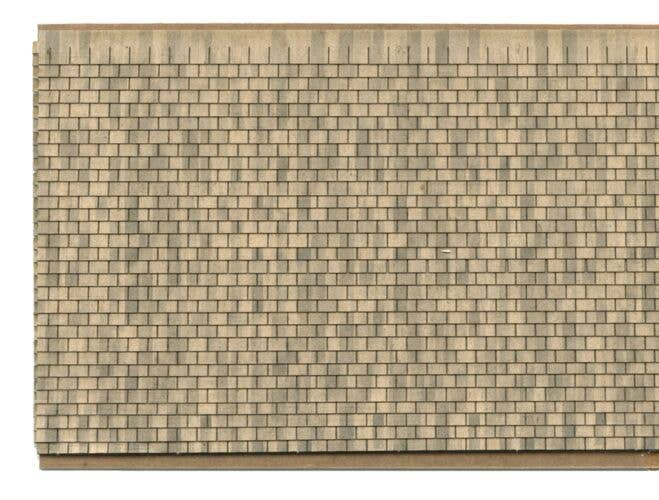 Northeastn - Assembled Laser-Cut Shingles 3 x 7-3/4" - Sand Random ...