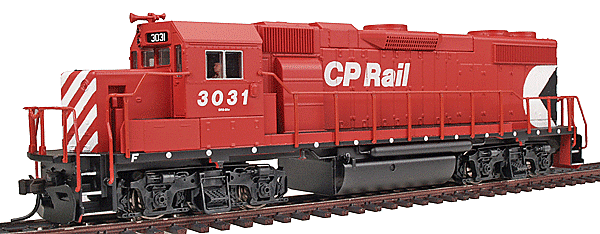 Atlas Trnm - Atlas HO Trainman(TM) Diesel EMD GP38-2 Late Phase Powered - CP Rail #3031 (red ...