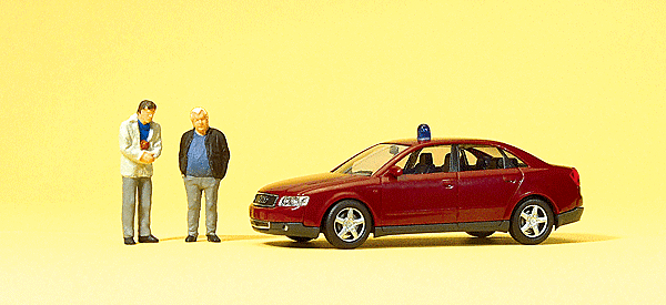 Preiser - Audi A4 Police Car w/Detectives - 590-33250