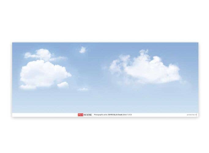 Peco - Backscene Photographic Background 95 x 13" 240 x 33.3cm - Sky ...