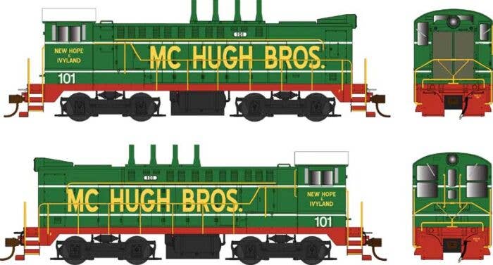 Bowser - Baldwin DS 4-4-1000 - LokSound 5 and DCC - New Hope & Ivyland #101 (green, red, white ...