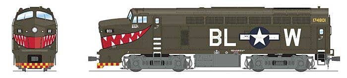 BLI - Baldwin RF16A Sharknose A - Sound & DCC - Paragon4(TM) - US Army ...