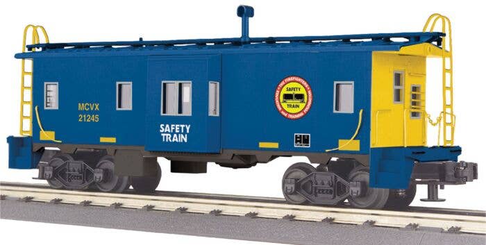 MTH - Bay Window Caboose - 3-Rail - Ready to Run - RailKing(R) - CSX MCVX #21245 (Safety Train ...