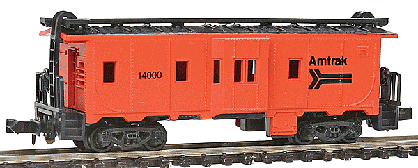 Model Pwr - Bay Window Caboose - Amtrak (orange, black) - 490-3129