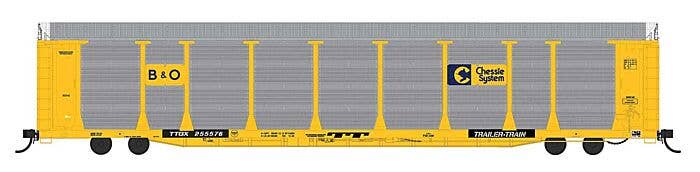 Intermount - Bi-Level Auto Rack - Ready to Run - Chessie System B&O w ...
