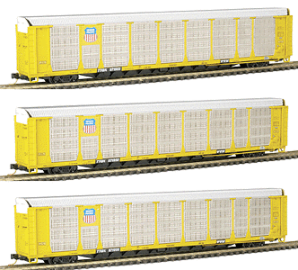 Red Caboos - Bi-Level Auto Racks Assembled 3-Pack w/Micro Trains Trucks ...