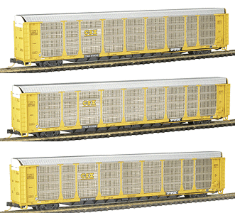 Red Caboos - Bi-Level Auto Racks Assembled 3-Pack w/Micro Trains Trucks ...