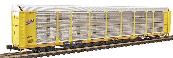 Red Caboos - Bi-Level Auto Racks Assembled 3-Pack w/Micro Trains Trucks ...