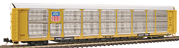 Red Caboos - Bi-Level Auto Racks Assembled Single w/Micro Trains Trucks ...