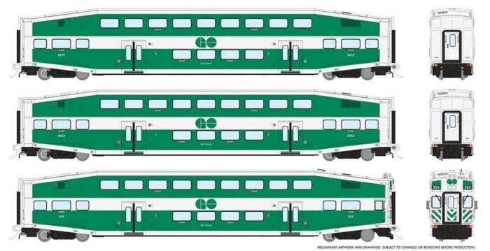 Rapido - Bi-Level Commuter 2 Coach and Cab Car Set - Ready to Run - Go ...