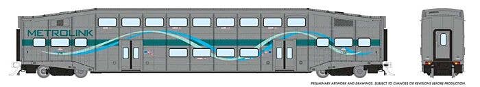 Rapido - Bi-Level Commuter Coach - Ready to Run - Metrolink Set No ...